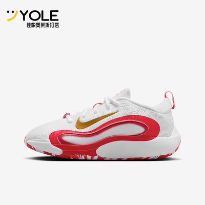 Nike/耐克正品2026春季款GS女子大童系带耐磨篮球鞋FN4384-102