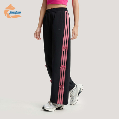 Adidas/阿迪达斯正品2026春季款女士日常直筒梭织运动长裤KR7598