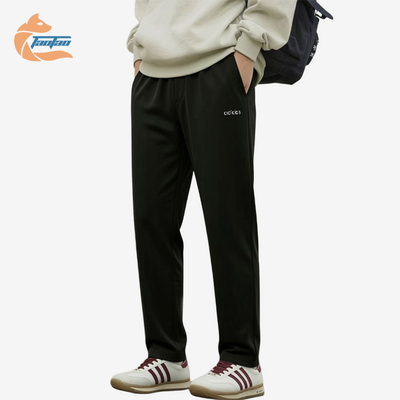 Adidas/阿迪达斯正品简约纯色中腰男黑色经典休闲休闲裤KQ5308
