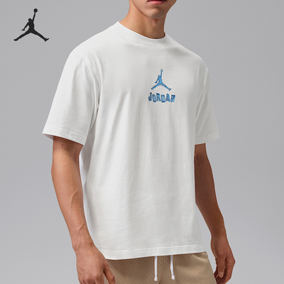 Nike/耐克正品JORDAN男士简约干爽舒适针织圆领运动T恤IR6309-100