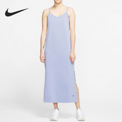 Nike/耐克正品女子吊带开衩长款休闲运动连衣裙 CJ3751-569