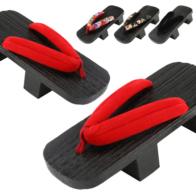 夏季时尚二齿木屐鞋人字拖日式cospla女士高跟凉鞋居家外穿沙滩鞋