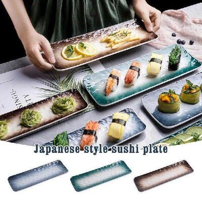 Japanese Style Sushi Plate Ceramic Sushi Dishes Sashimi