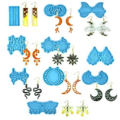 DIY Epoxy Resin Molds Earring Pendant Moulds Jewelry