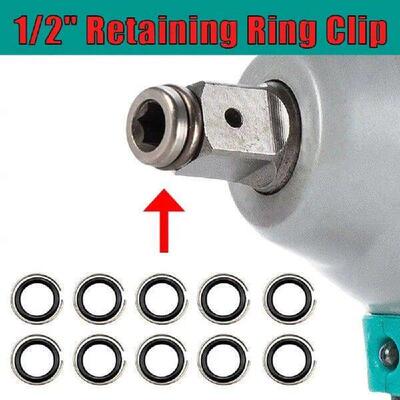 10Pcs 1/2 inch Retaining Ring Clip with O-Ring for Impact