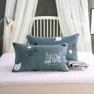 2pcs cotton bed set bedding color plain pillow case 47X74cm
