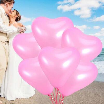 20 Pcs Heart Balloon Balloons Baby Shower and Shape Latex