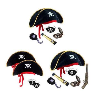 N58C Children Pirate Accessories with Blindfold and Skull