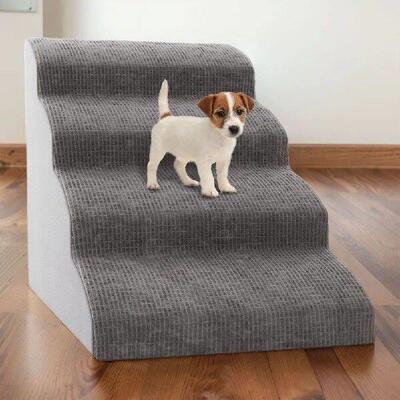 High Density Foam Dog Steps 4 Tiers Dog Ramp Non-Slip Dog