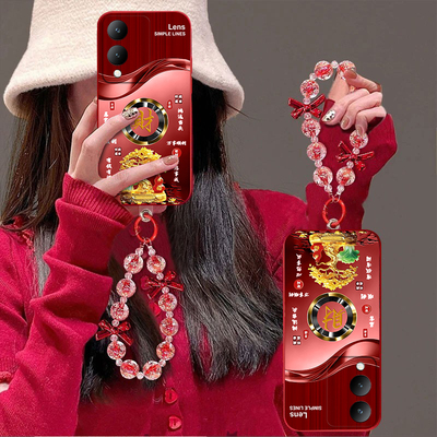 招财暴富适用vivoY36s手机壳y36i新款y35m+高级y33/y31/y3s全包y32/y30/y20防摔y36c软壳y33e保护y305g带挂绳