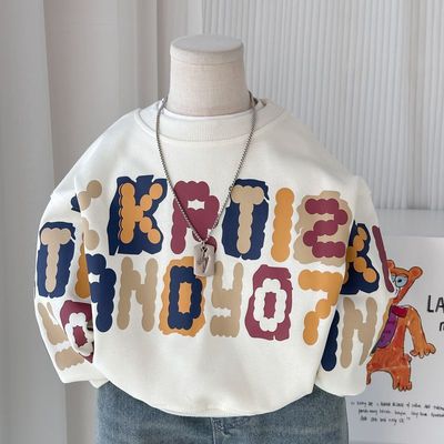 男童加绒款卫衣2025新款痞帅儿童