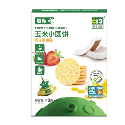 敏星玉米小圆饼不加小麦蛋奶零食