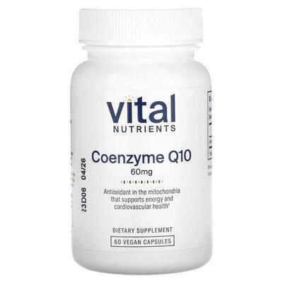 Vital Nutrients,Coenzyme Q10, 60 mg, 60 Vegan Capsules