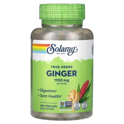 Solaray,True Herbs, Ginger, 1,100 mg, 180 VegCaps
