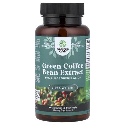 Nature's Craft,Green Coffee Bean Extract , 60 Capsules (750