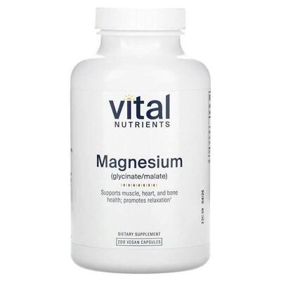 Vital Nutrients,Magnesium, 200 Vegan Capsules