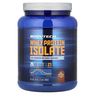 BodyTech,Whey Protein Isolate, Rich Chocolate, 1.5 lbs (680