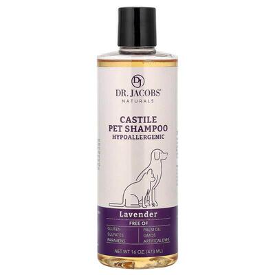 Dr. Jacobs Naturals,Castile Pet Shampoo, Lavender, 16 oz (47