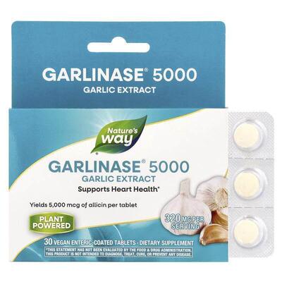 然萃维,Garlinase 5000, 30 Enteric-Coated Tablets
