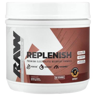Raw Nutrition,Endurance, Replenish, Chocolate, 27.51 oz (780