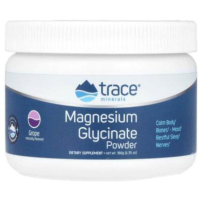 露那辛,Magnesium Glycinate Powder, Grape, 6.35 oz (180 g)