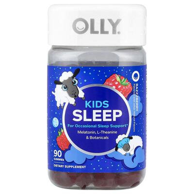 OLLY,Kids Sleep Gummies, Ages 4+, Razzzberry, 90 Gummies