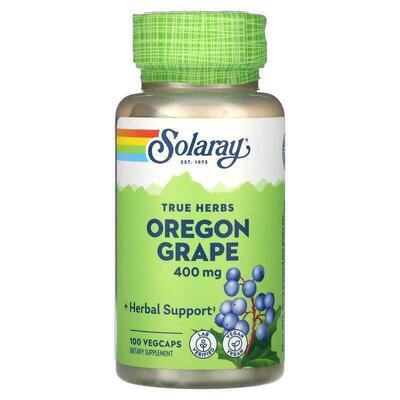 Solaray,True Herbs, Oregon Grape, 400 mg, 100 VegCaps