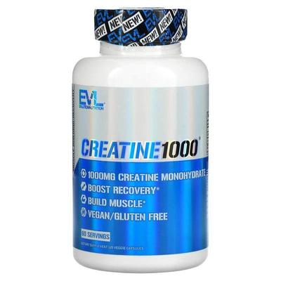 EVL,Creatine1000，500 毫克，120 粒素食胶囊