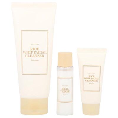 I'm From,稻米泡沫洗面奶套装，3 件套