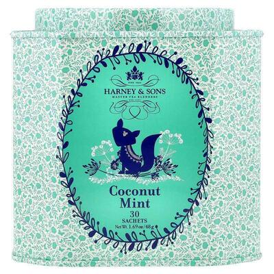 Harney &amp;amp;amp; Sons,Coconut Mint , 30 Sachets, 1.6
