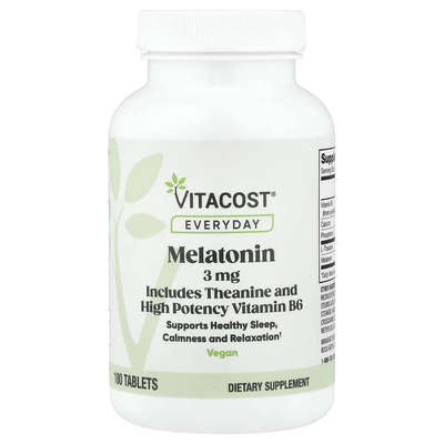 Vitacost日常系列褪黑素无论居家或旅途晚间皆从容常相伴