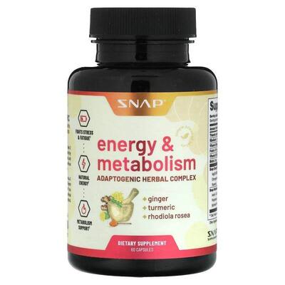 Snap Supplements,Energy &amp;amp; Metabolism, 60 Capsule