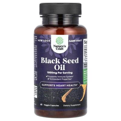 Natures Craft,Black Seed Oil, 1,000 mg, 60 Veggie Capsules (