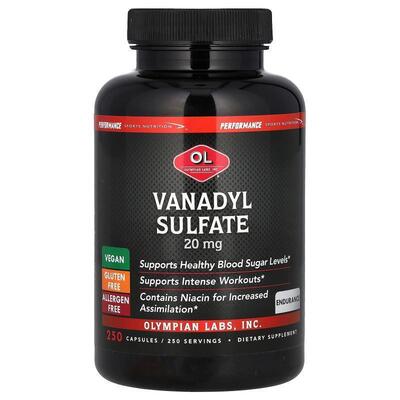 博奥维,Vanadyl Sulfate, 20 mg, 250 Capsules
