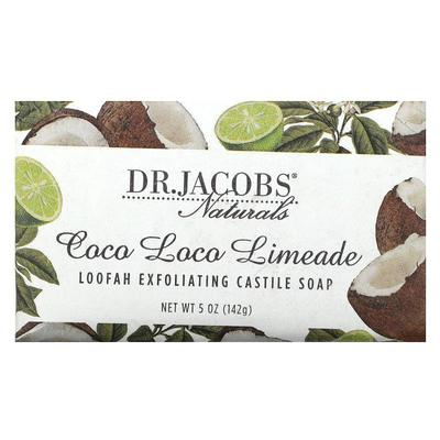 Dr. Jacobs Naturals,Loofah Exfoliating Castile Bar Soap, Coc