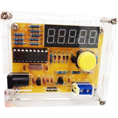 高精度频率测量电路1Hz-50MHz数字频率计设计DIY电子制作焊接套件
