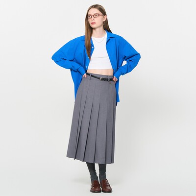 【现】General idea雾感莫兰迪宽松纯色长袖衬衫百搭休闲女韩范