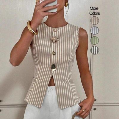 Women's Casual Long Sleeve Top Woven Fabric, Stylish and