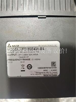 拆机台达变频器15KW VFD150E43A-BA 原装拆(议价)