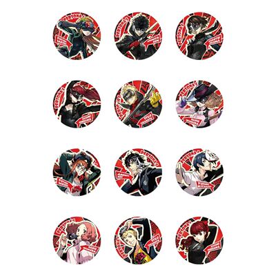 P5女神异闻录游戏周边雨宫莲佐仓双叶新岛真马口铁日谷底徽章吧唧