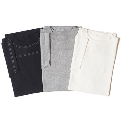 Denime新款265纯棉纯色休闲圆领足球T恤