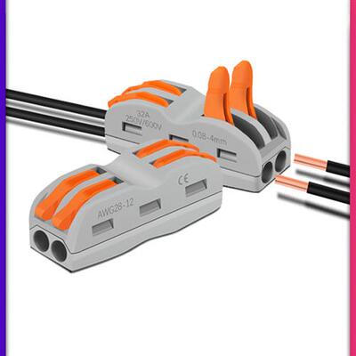 线连接器2 in 2 4 6 Out快速端子座软硬线对接端子快速连接器并联