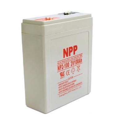 NPP蓄电池NP2-10o0免维护铅酸2V100AH直流屏太阳能铁路UPS电源