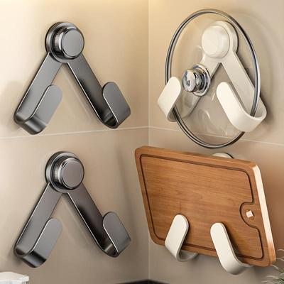 新款吸盘旋转架锅盖架