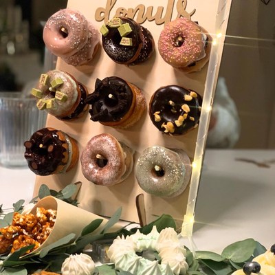 Wooden 20 Donut Wall Stand Wedding DHecoration Boy Girl Birt