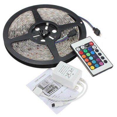 12VDC 5M LED Strip Lights 24Keys RemoteK Control RGB Led lig