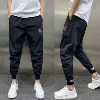 Summer Thin Ice Silpk Quick-drying Casual Pants Mens tendy