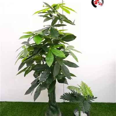 假花仿真发财树装k饰塑料室内落地花艺盆栽客厅办公室门口绿植摆
