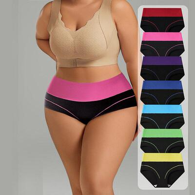 Women Waist Panties Coverage Stretch Breathable Elastic