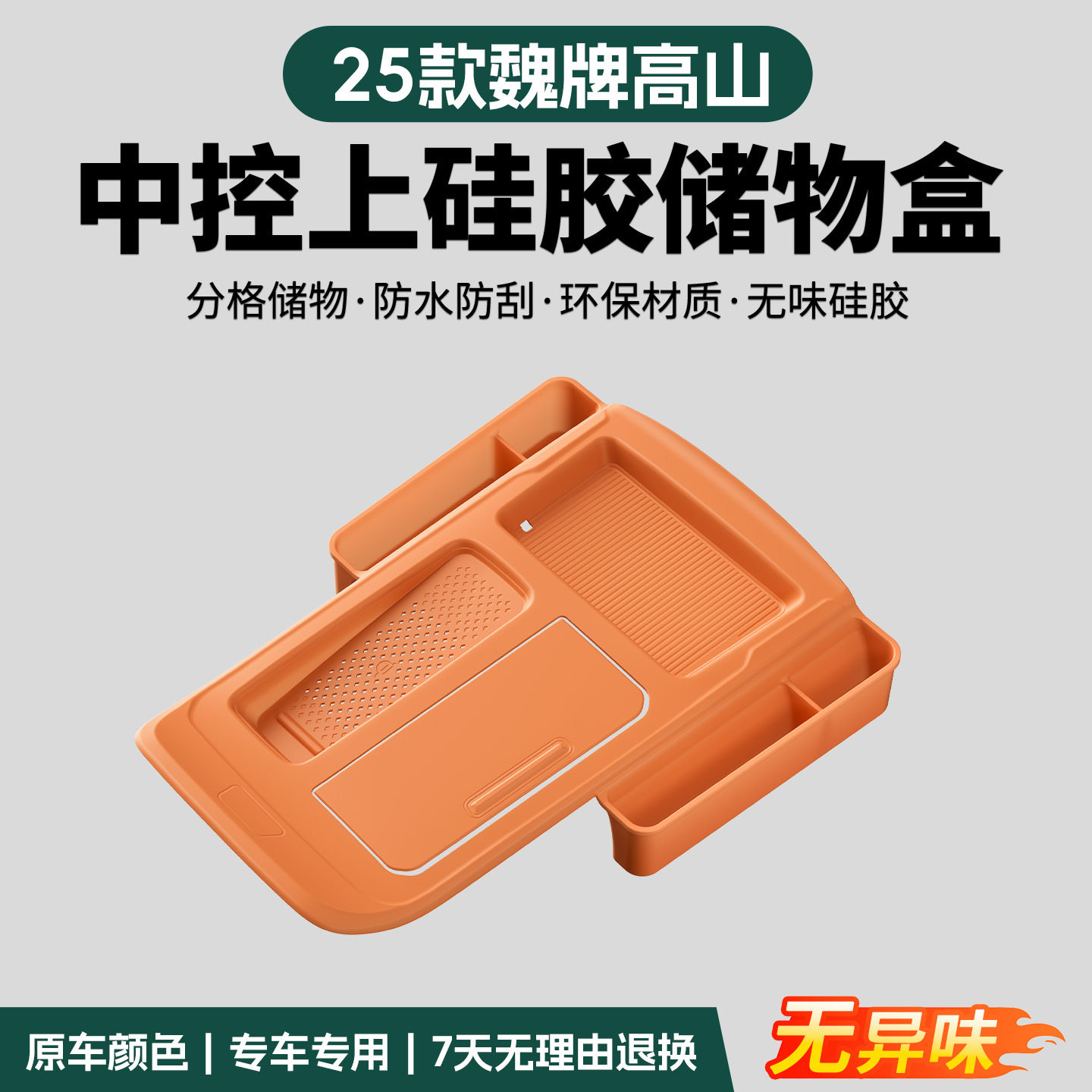 适用25款魏牌高山7/8/9全包中控硅胶保护垫内饰防滑防尘防护垫